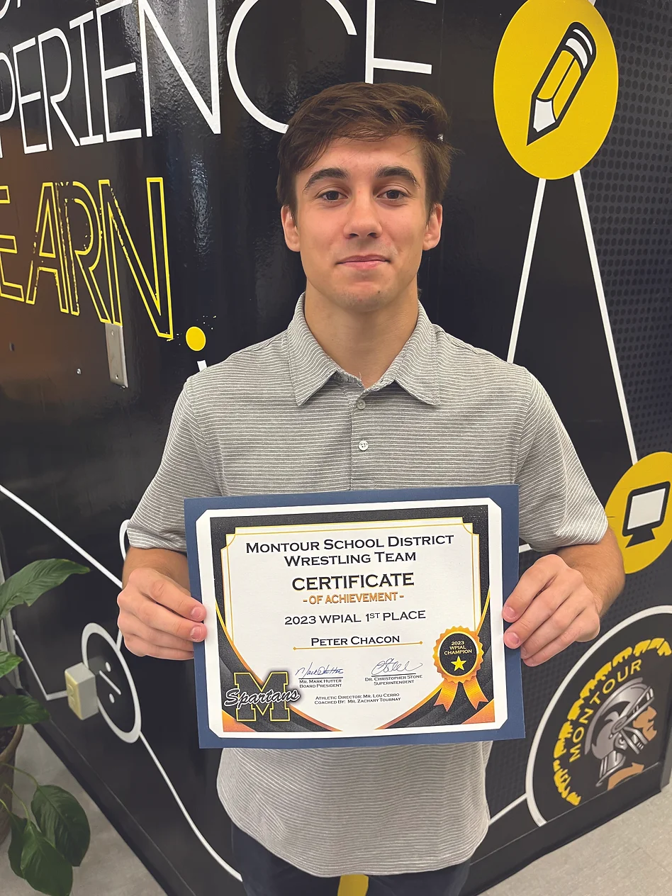 Montour honors championship wrestler Peter Chacon
